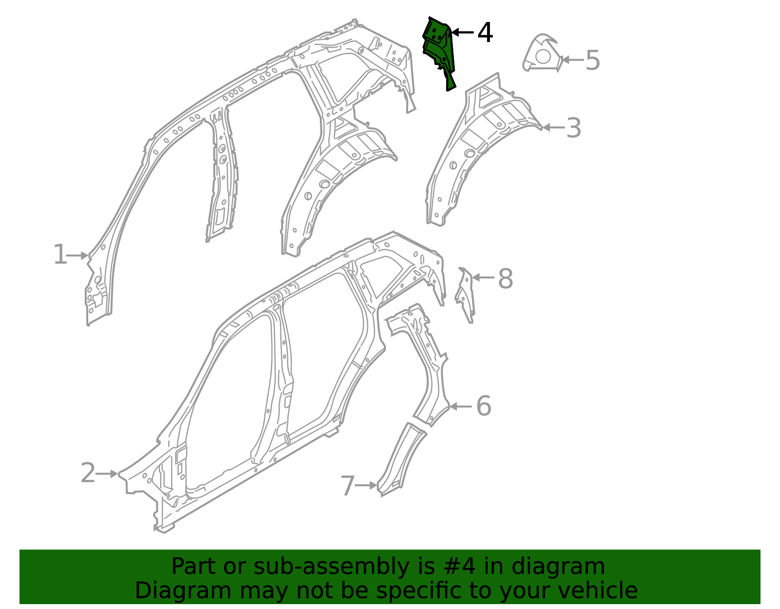 41009498833 - 2019-2024 BMW X4 Inner Brace (41-00-9-498-833) | BMW of ...