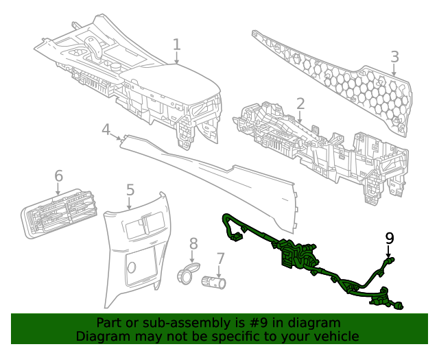 2020-2021 Cadillac CT5 Wire Harness 84719861 | GMPartsDirect.com