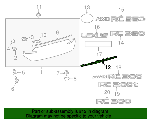 Lexus OEM Trim Molding Part# 76813-24010 | OEM Vehicle Parts