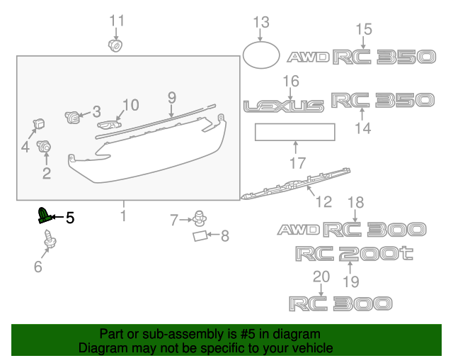 90189-06197 - Molding Assembly Grommet 2002-2023 Lexus ...