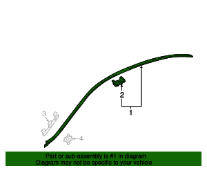 2056900382 - Roof Molding 2015-2018 Mercedes-Benz | AutoNation Parts