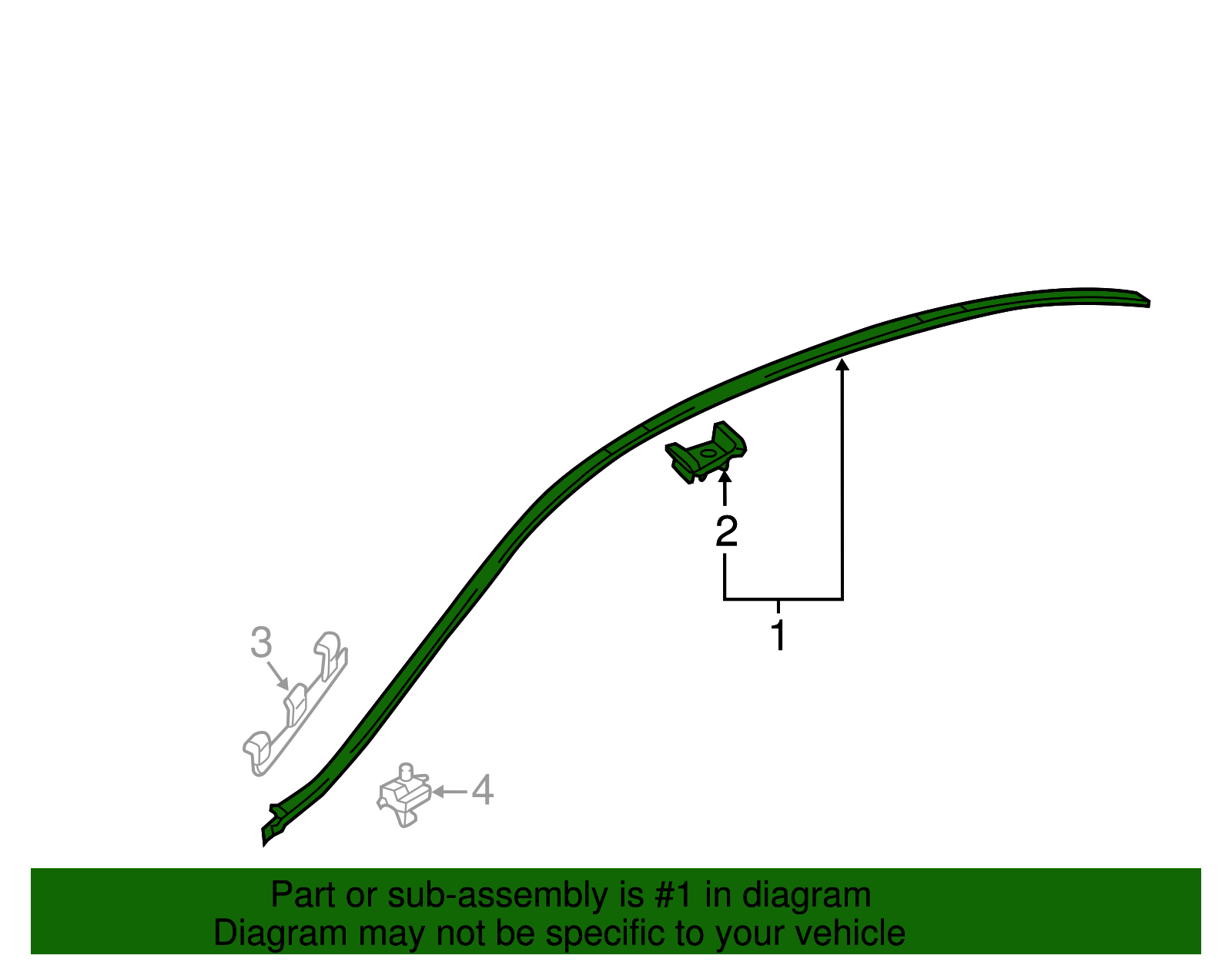 2056900382 - Roof Molding 2015-2018 Mercedes-Benz | AutoNation Parts