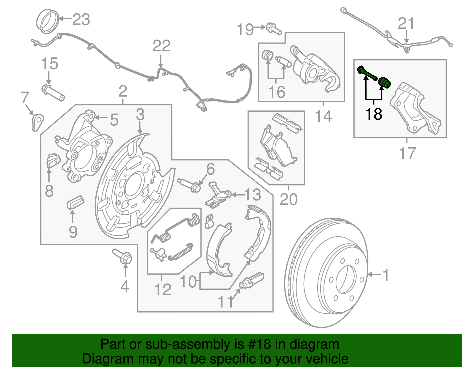 2012-2020 Ford F-150 Motorcraft™ Caliper Support Retainer Kit BKCF-7 ...