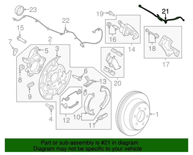 FL3Z-2282-B 2015-2017 Ford F-150 Brake Hose | Fairway Ford Parts