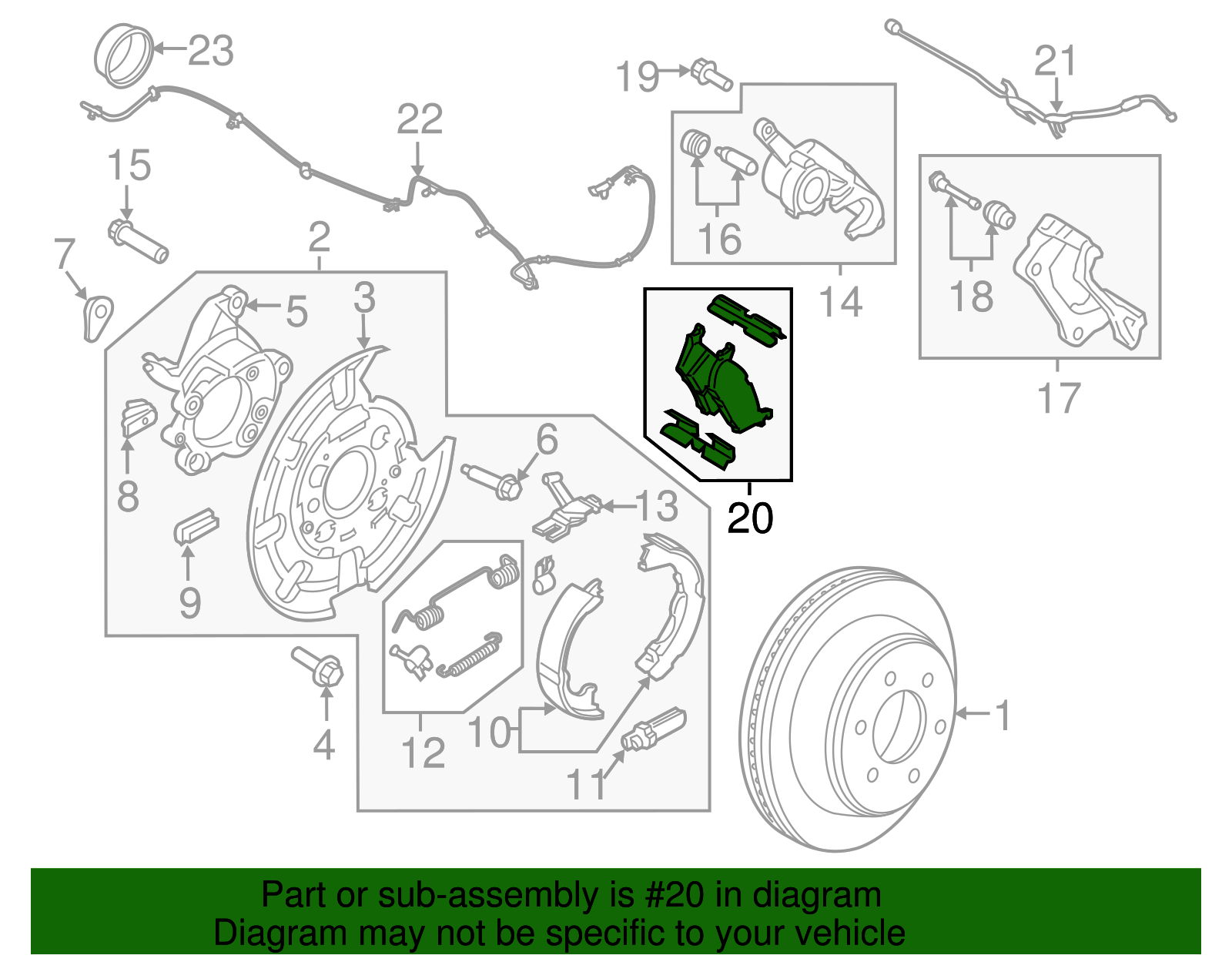 2014-2020 Ford F-150 Brake Pads fl3z2200d | TascaParts.com