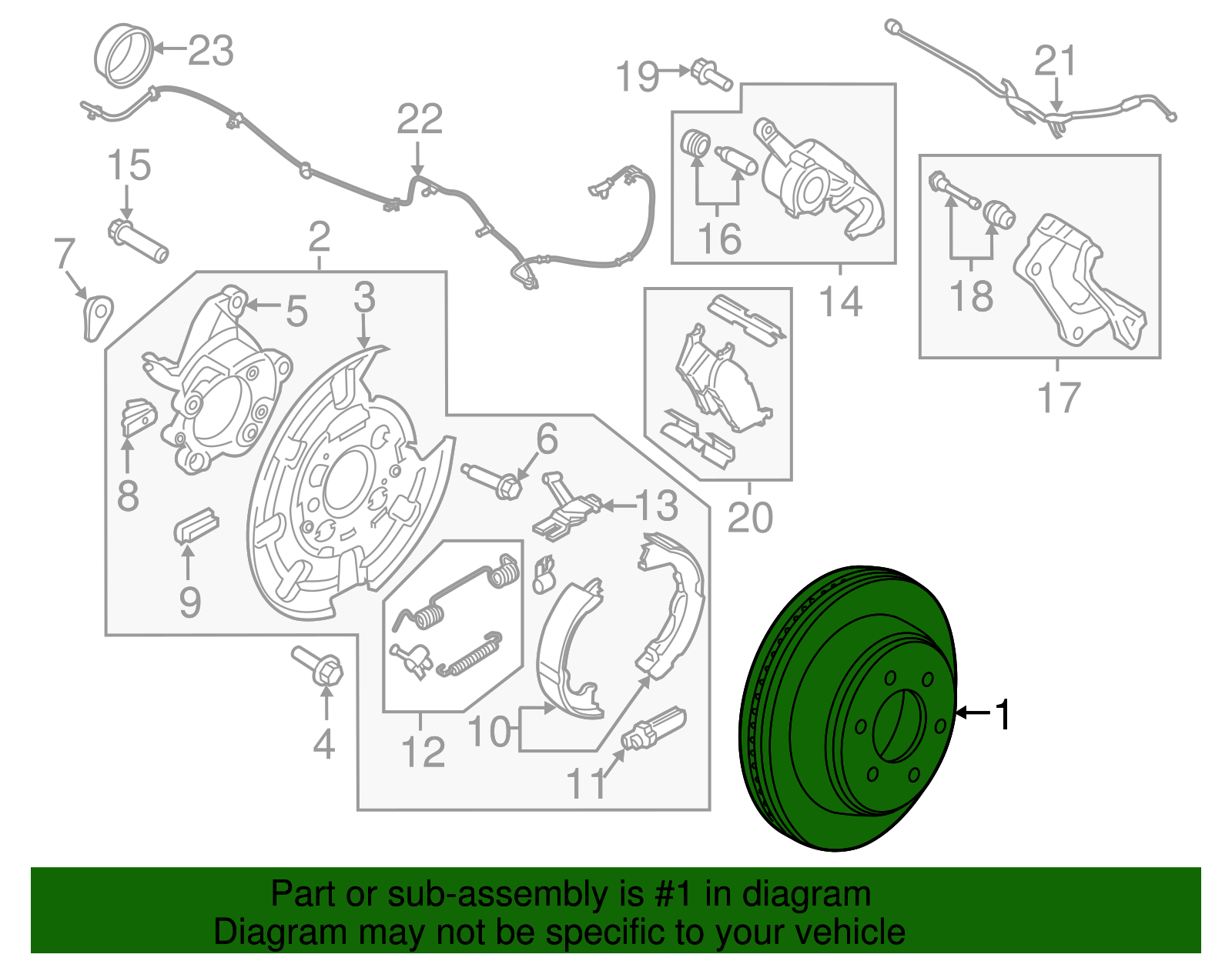 OEM Ford Motorcraft™ Rotor For 2012-2020 Ford F-150 - Part No. BRRF-484 ...