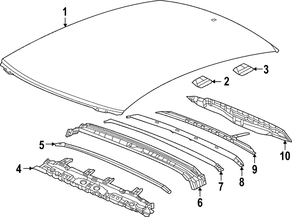 62120-3W0-A00ZZ - 2023-2025 Honda HR-V - Windshield Header | Genuine ...