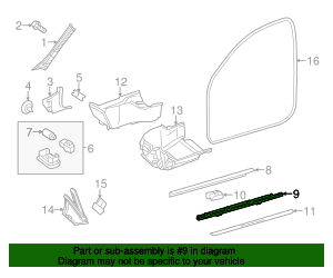 207-680-01-56 - Door Sill Plate Bracket 2012-2017 Mercedes-Benz ...