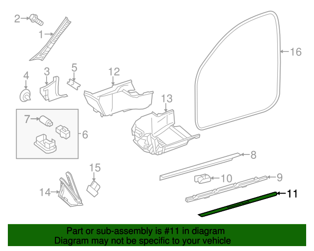 2012-2015 Mercedes-Benz C 63 AMG® Sill Plate 204-680-47-35 | MB OEM Parts