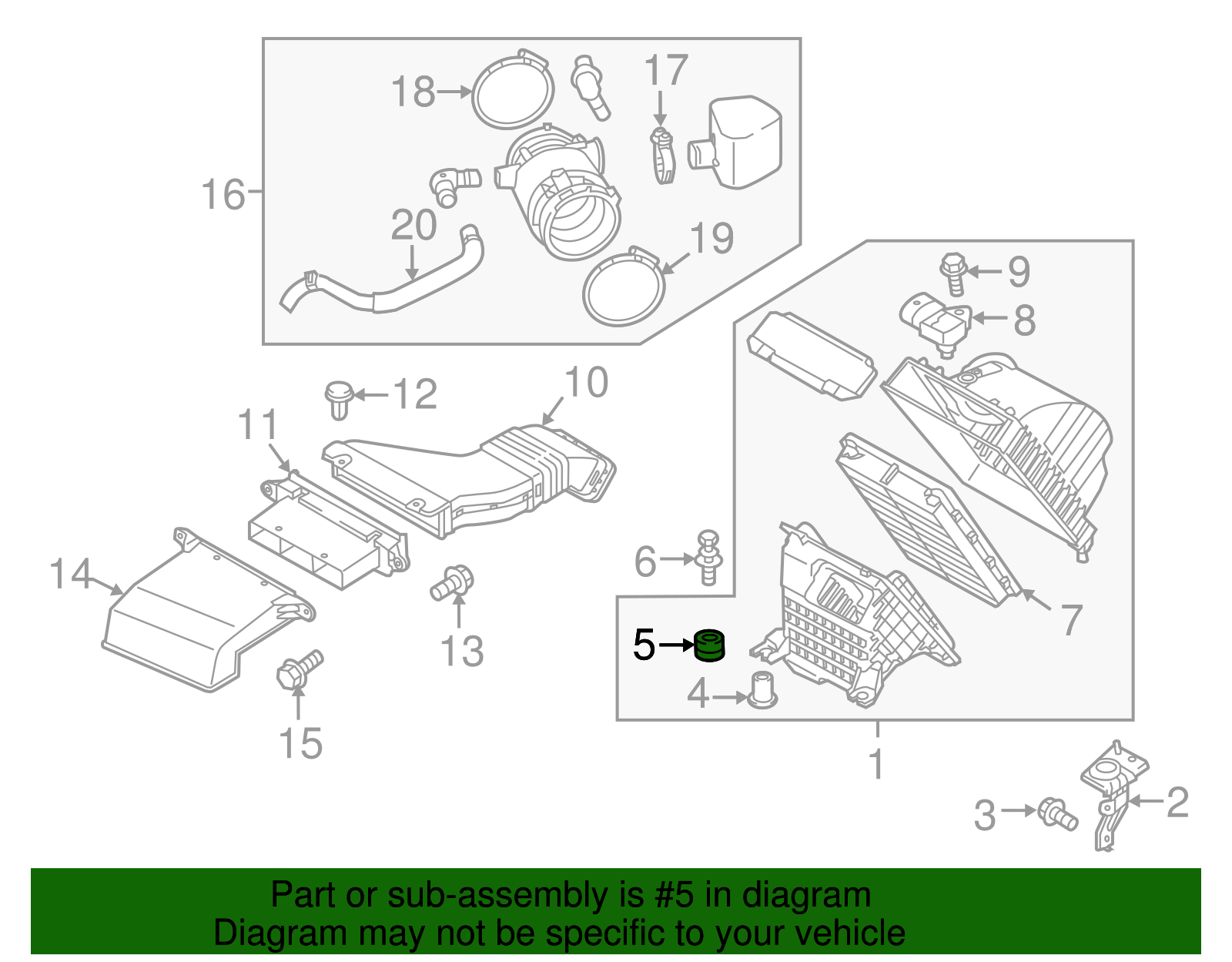 28160-3K200 - Air Cleaner Assembly Mount Cushion 2007-2017 Kia | Kia ...