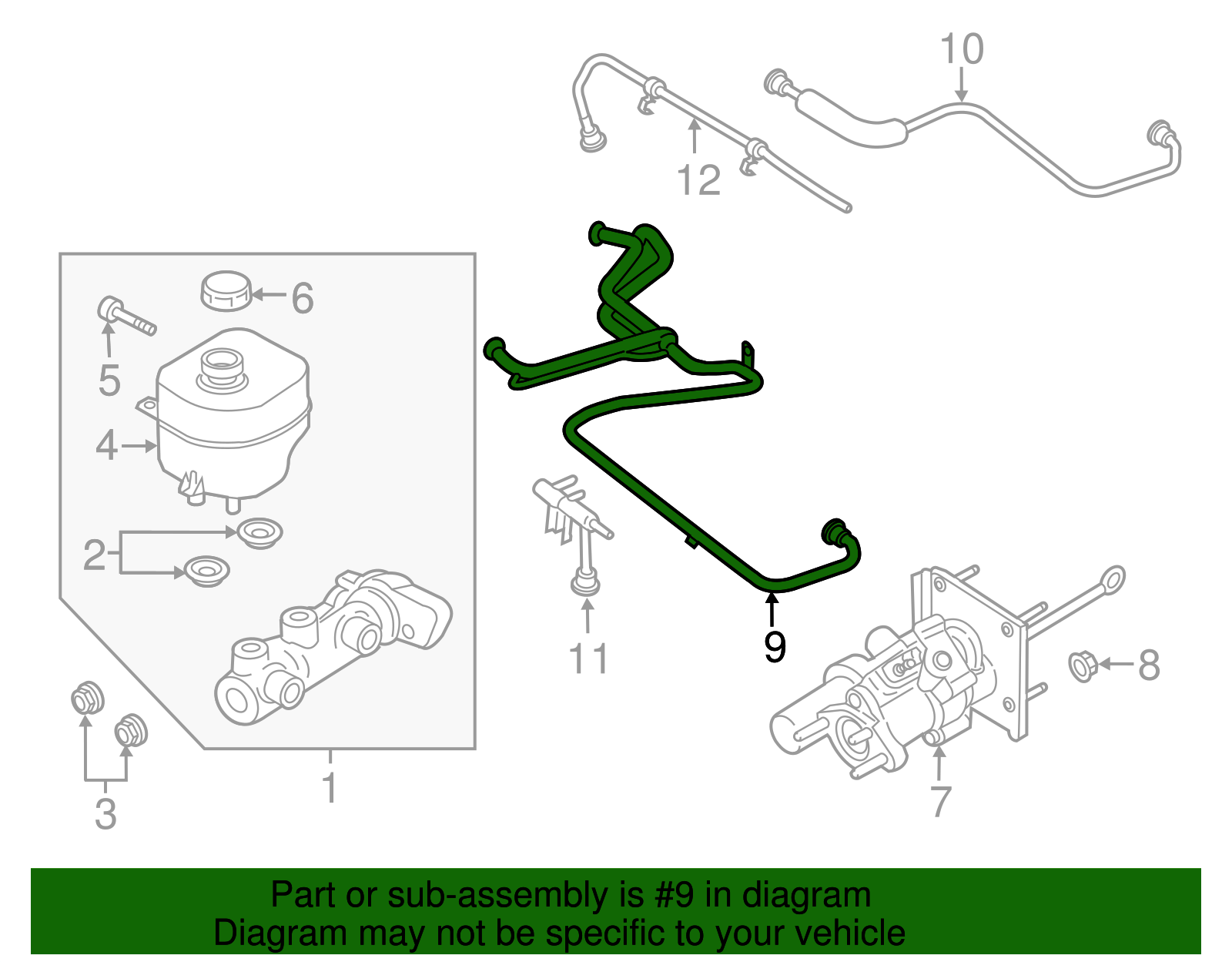 Genuine OEM Ford Part - Vacuum Tube HC3Z-9C490-K | Genuine OEM Ford ...