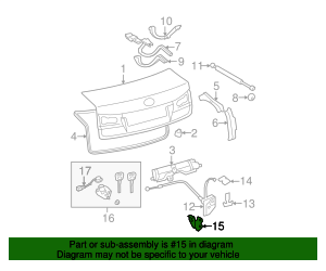 2006-2014 Lexus Deck Lid Striker 64620-53010 | OEM Parts Online