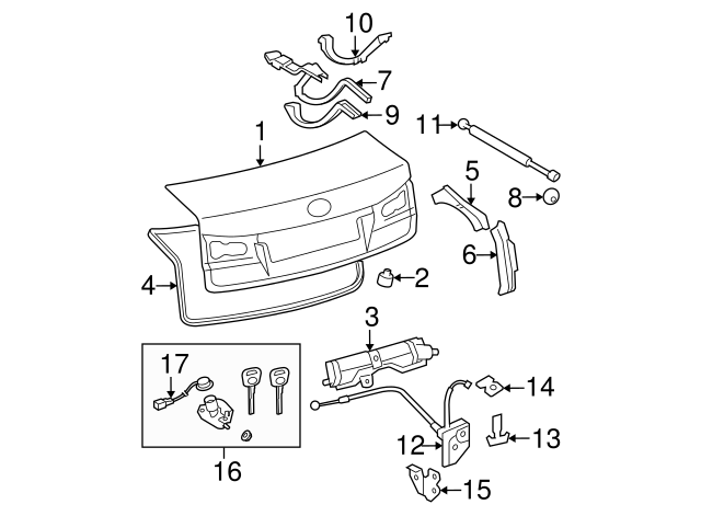 2006-2014 Lexus Support Strut 64530-53014 | OEM Parts Online