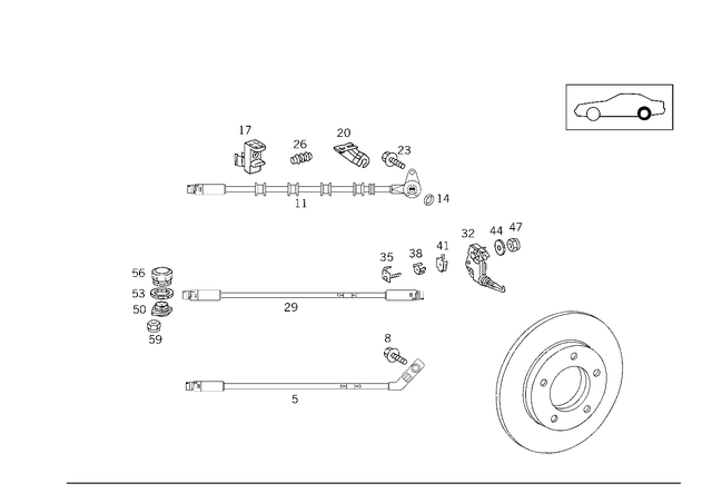 129-540-14-17 - Rotational Speed Sensor 1954-1993 Mercedes-Benz 300SL ...