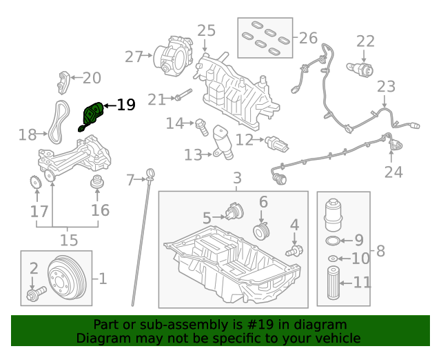 Ford FT4Z-6L266-A - Engine Timing Chain Tensioner - 2015-2020 Ford ...