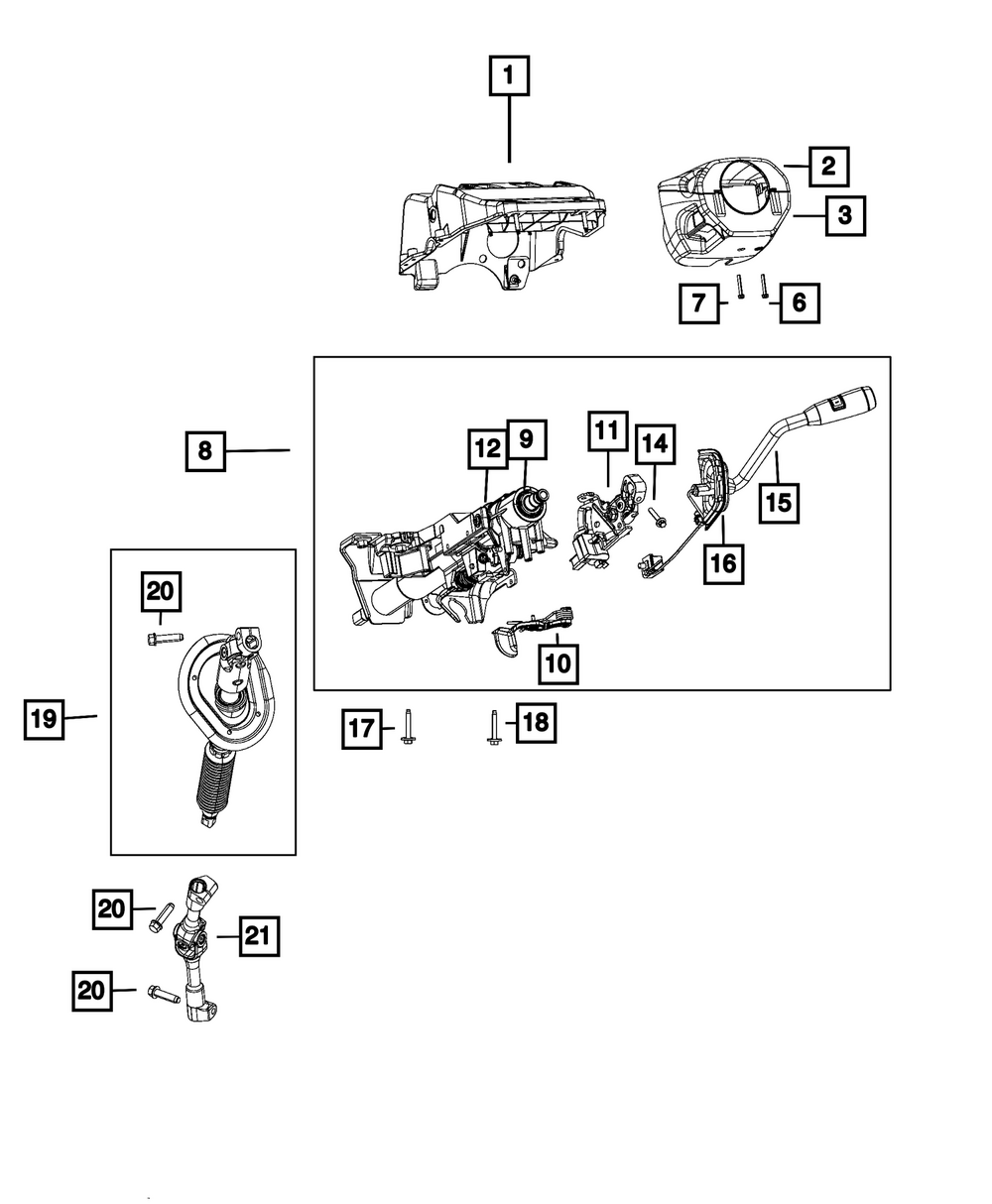 2020-2025 Ram Steering Column Intermediate Shaft 68427394AA | Big 3 ...