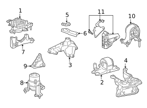 2020-2022 Toyota Highlander Rear Mount Bracket 12303-0P020 | OEM Parts ...