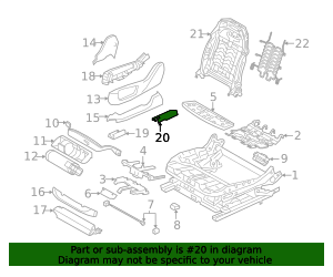 52-10-6-998-050 - Seat Track Cover 2019-2023 BMW | AutoNationParts.com