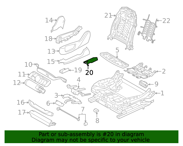 52-10-6-998-050 - Seat Track Cover 2019-2023 BMW | AutoNationParts.com
