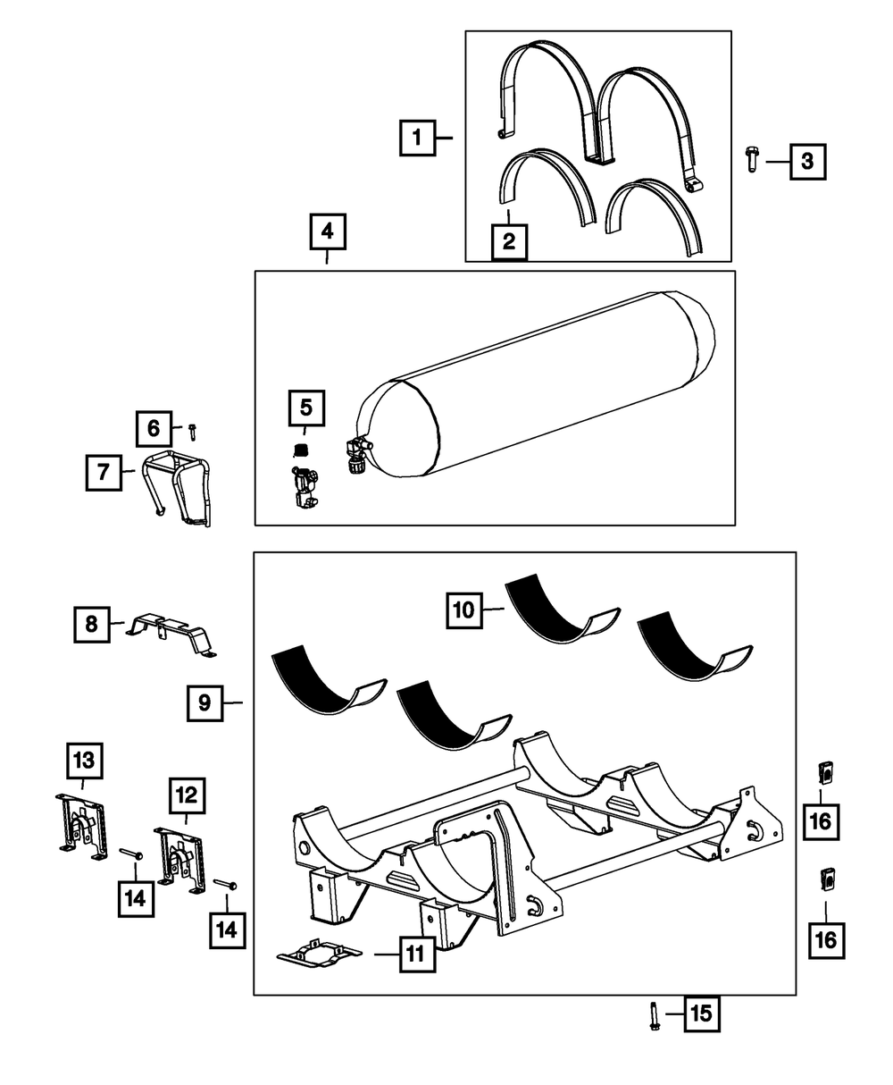 2012-2013 Ram 2500 Cng Tank Valve Bracket 68143881AB | My Mopar Parts