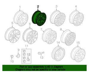 Genuine OEM Wheel, Alloy Part# LR017276 Fits 2008-2013 Land Rover Range ...