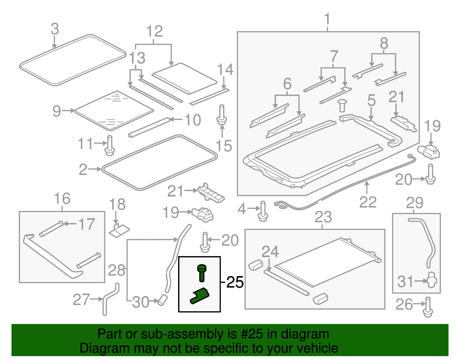 2009-2014 Audi Sunshade Guide 1K9-898-912-A | OEM Parts Online