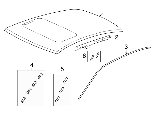 Genuine OEM Acura - Drip Molding Front Clip Part# 91570-TA5-A01 | Acura ...