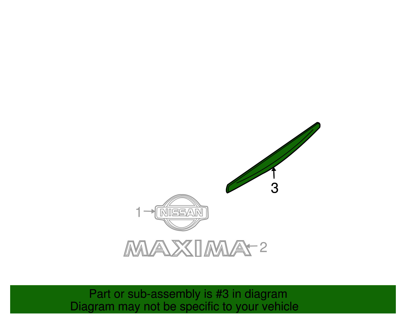 2009-2014 Nissan Maxima Finish Molding 84810-9N00A | Ziegler Nissan of ...