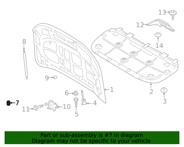 2021 Ford Bronco Hood Bumper M2DZ-16758-A | TascaParts.com