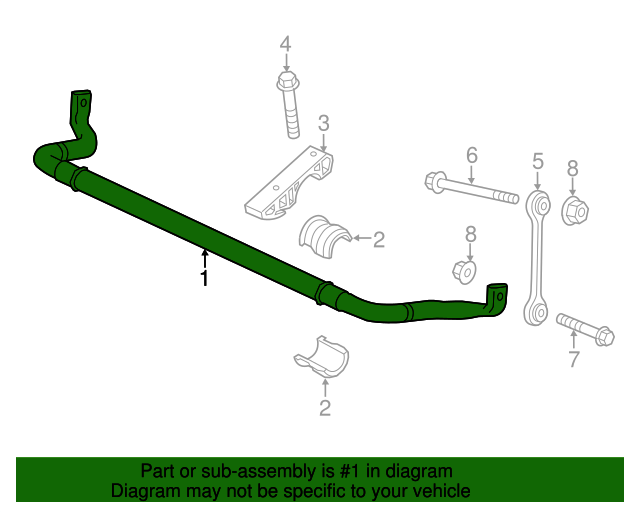 2004-2010 Porsche Cayenne Stabilizer Bar 955-343-701-60 | Porsche Marin