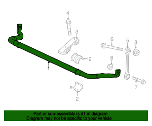 2004-2010 Porsche Cayenne Stabilizer Bar 955-343-701-60 | Porsche Marin