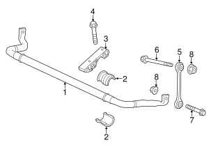 2004-2010 Porsche Cayenne Stabilizer Bar 955-343-701-60 | Porsche Marin