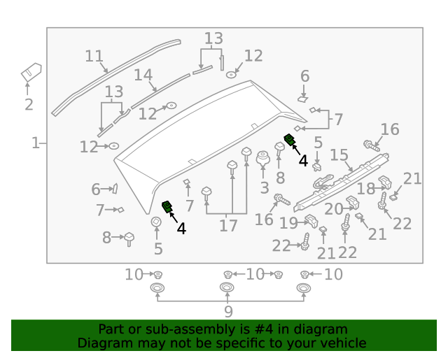 2017-2024 Mazda Lower Molding Clip TK78-51-0B6 | Mazda-Parts