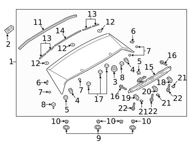 2019-2023 Mazda Spoiler Assembly Bolt BEMF-50-7M5 | Mazda Parts Advantage