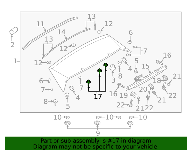 2019-2024 Mazda High Mount Lamp Bolt BEMD-50-7M5 | RealMazdaParts.com