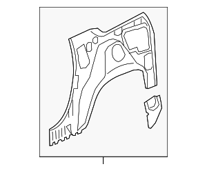 2007-2012 GMC Acadia Passenger Side Inner Lower Quarter Panel with ...