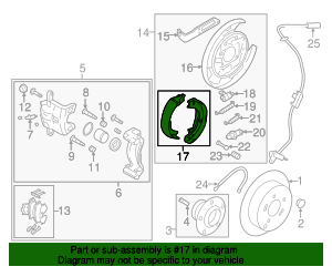 2010-2015 Hyundai Tucson Park Brake Shoes 58305-2SA00 | OEM Parts Online
