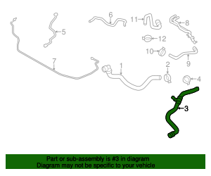 2012-2016 Volvo Lower Hose 32249278 | TascaParts.com