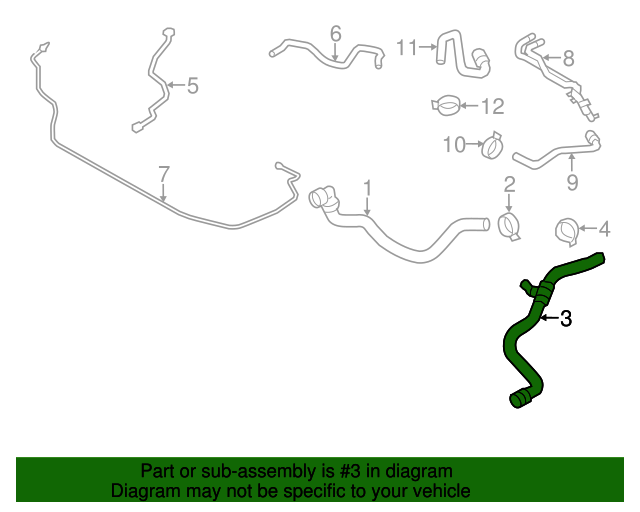 2012-2016 Volvo Lower Hose 32249278 | TascaParts.com