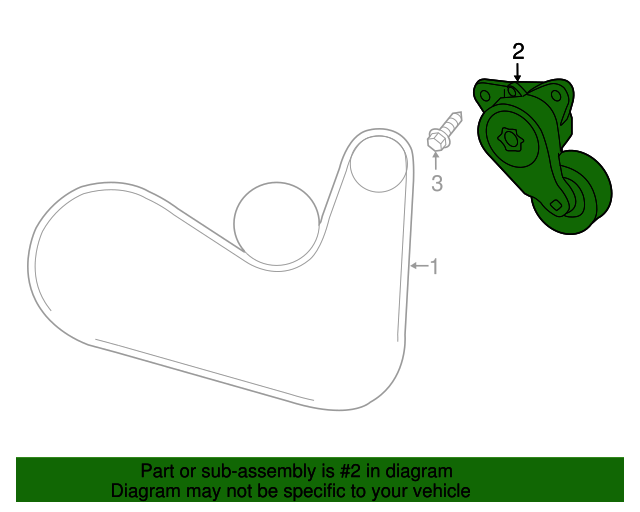 2016-2022 Nissan Serpentine Tensioner 11955-3JA0B | Nissan Parts Plus