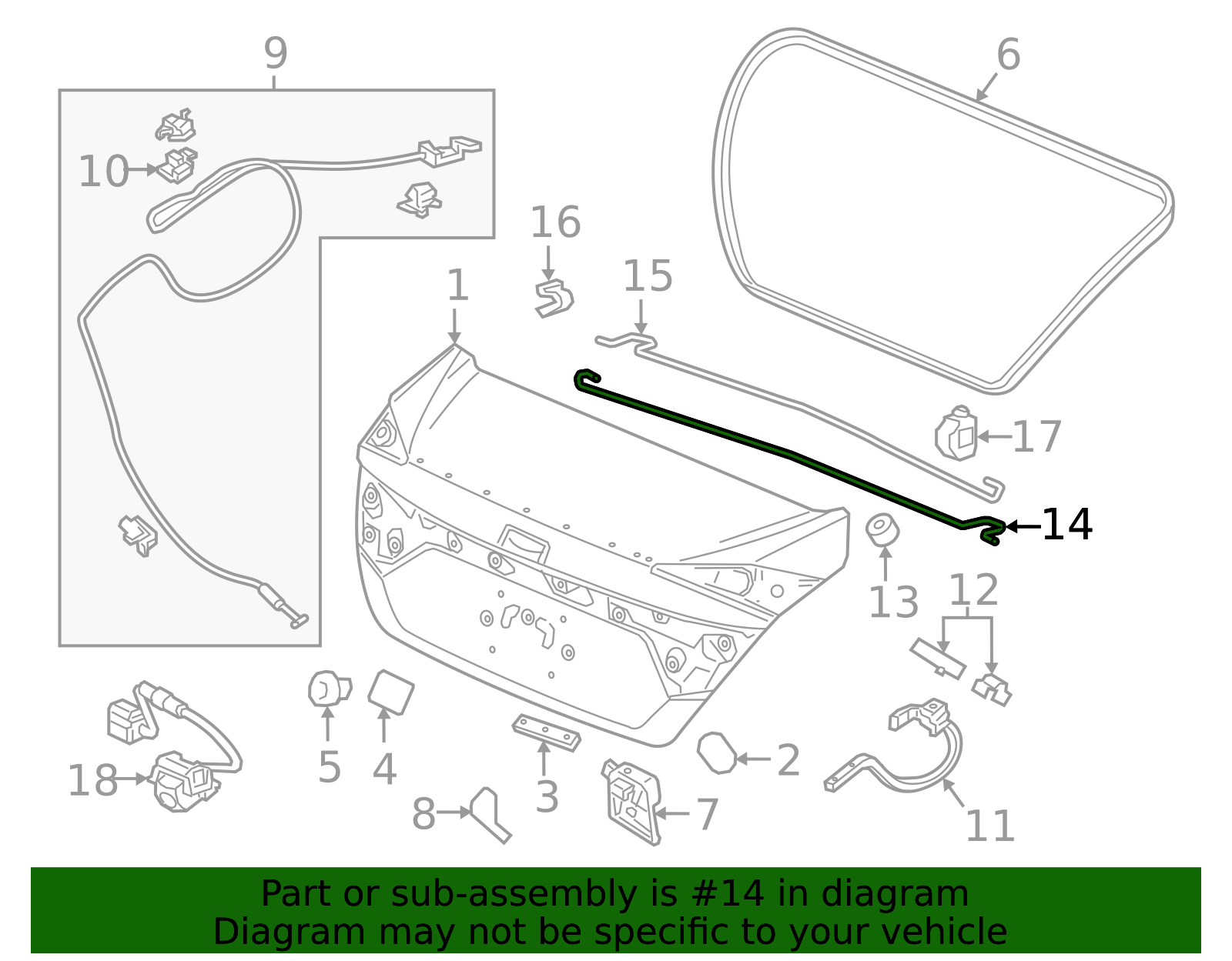 2016-2021 Honda Civic Torsion Bar 74871-TBA-A00 | Honda Factory Parts