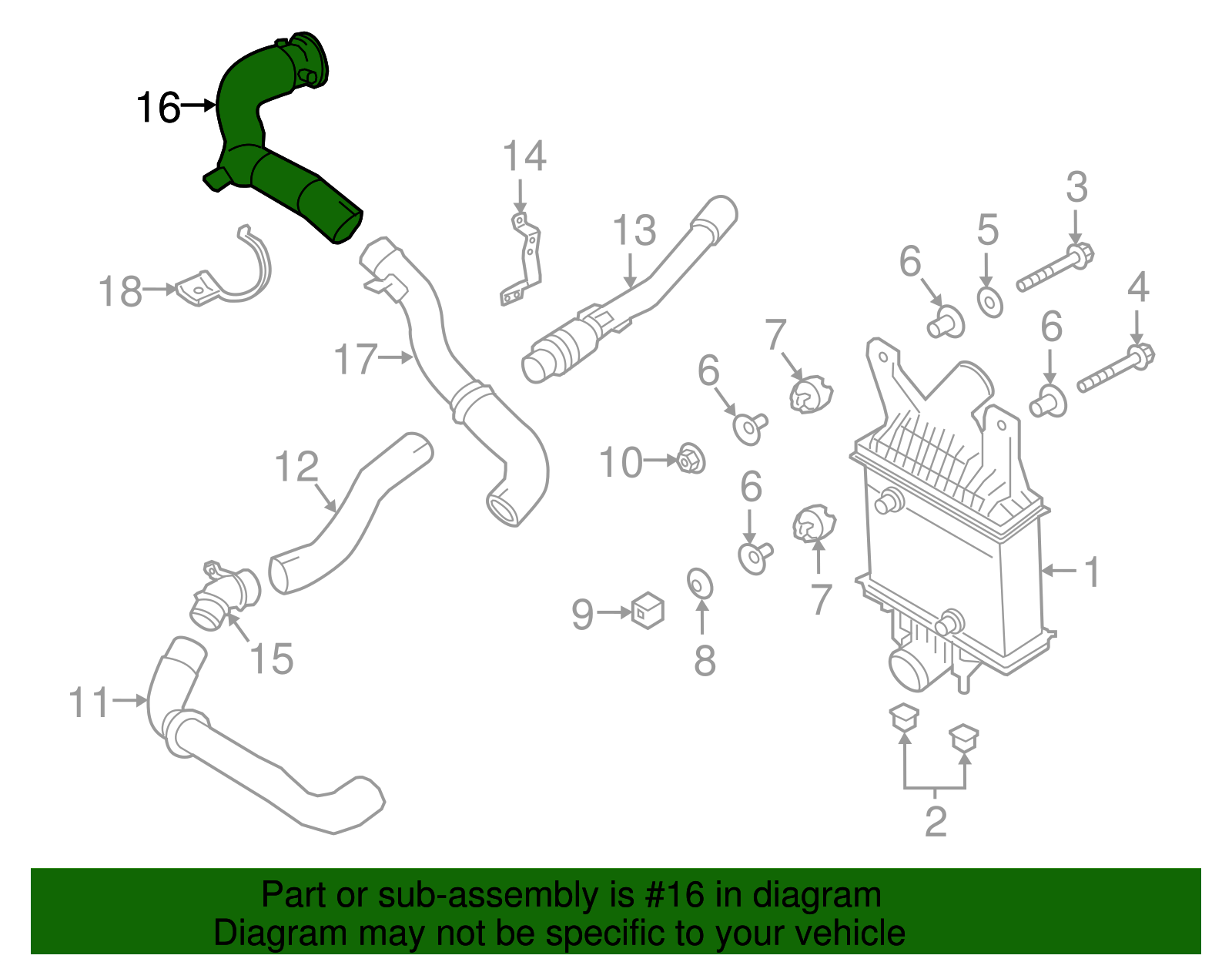 2016-2021 Land Rover Inter-Cooler Hose LR117083 | LandRoverParamusParts