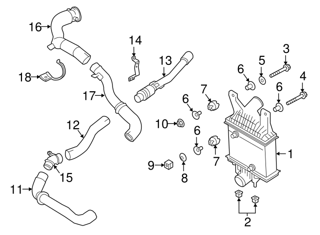 Genuine OEM Inter-Cooler Hose Part# LR117083 Fits 2016-2021 Land Rover ...
