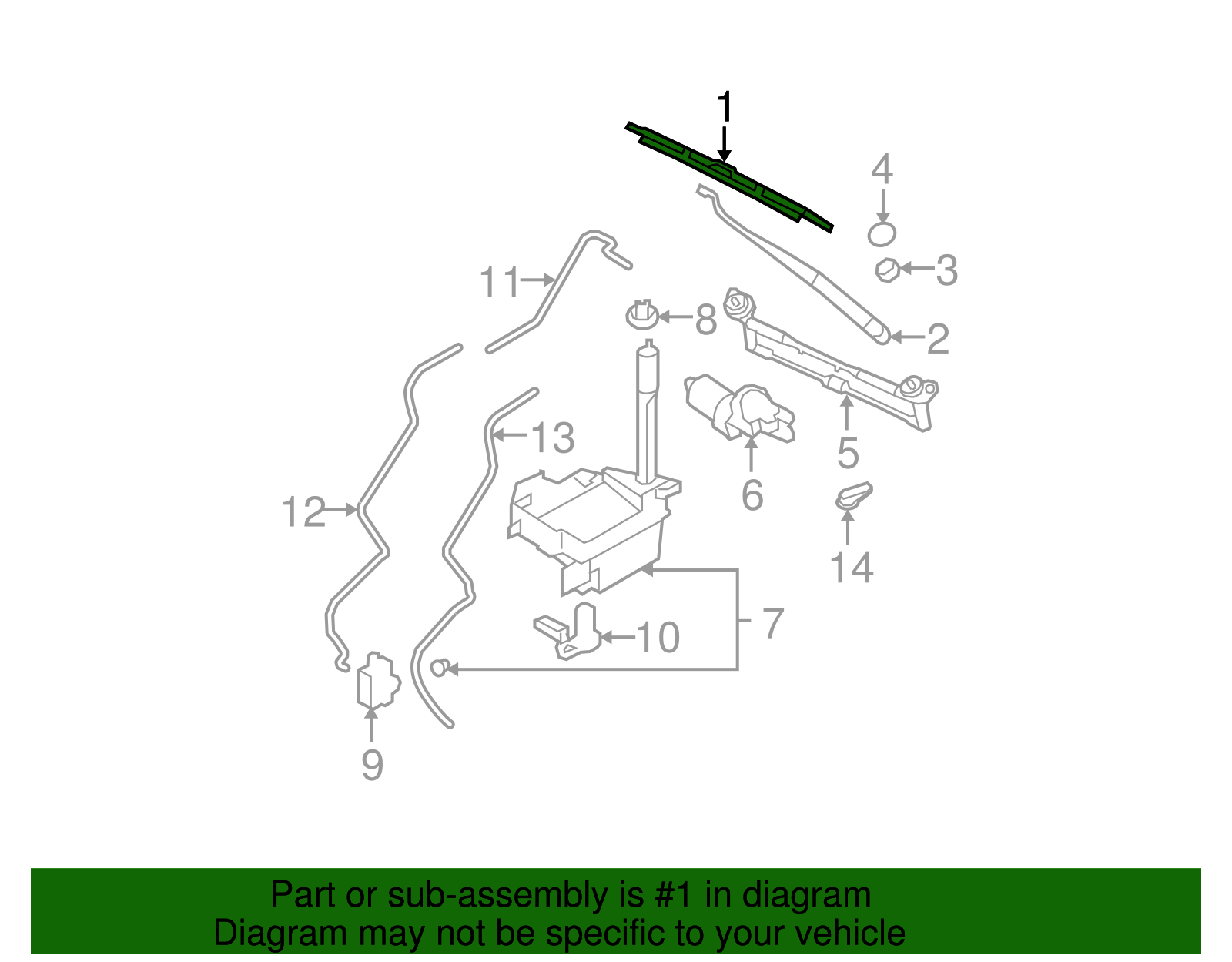 2007-2009 Hyundai Santa Fe Wiper Blade 98360-2B000 | OEM Parts Online