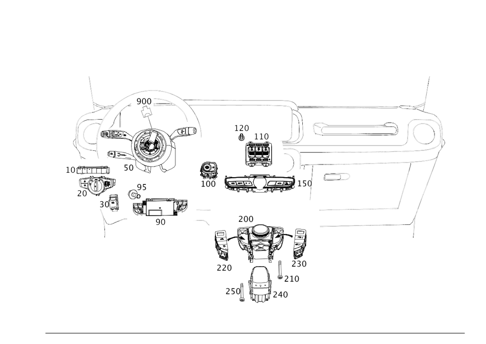 463-905-32-01 - Switch Block 2019-2024 Mercedes-Benz G550 | Mercedes ...