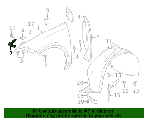 2020-2025 Cadillac XT6 Driver Side Fender Brace 84275003 GM ...