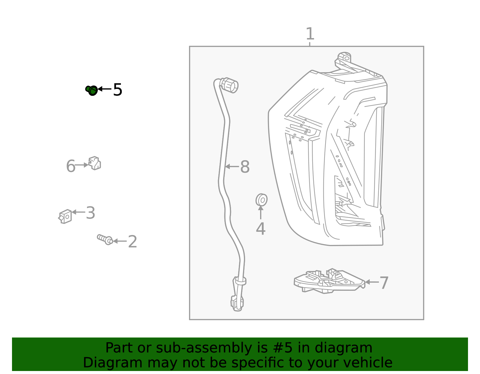 2021-2024 GM Tail Lamp Lower Retainer 84451820 | GM Parts Center