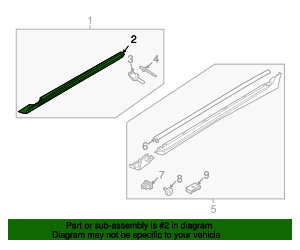31253162 - Rocker Molding - 2010-2017 Volvo XC60 | Volvo OEM Parts Direct