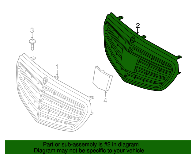 212-880-19-83 - Grille 2014-2015 Mercedes-Benz | Mercedes-Benz USA Parts