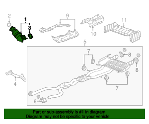 12668174 - Passenger Side 3-Way Catalytic Converter with Bushing 2016 ...